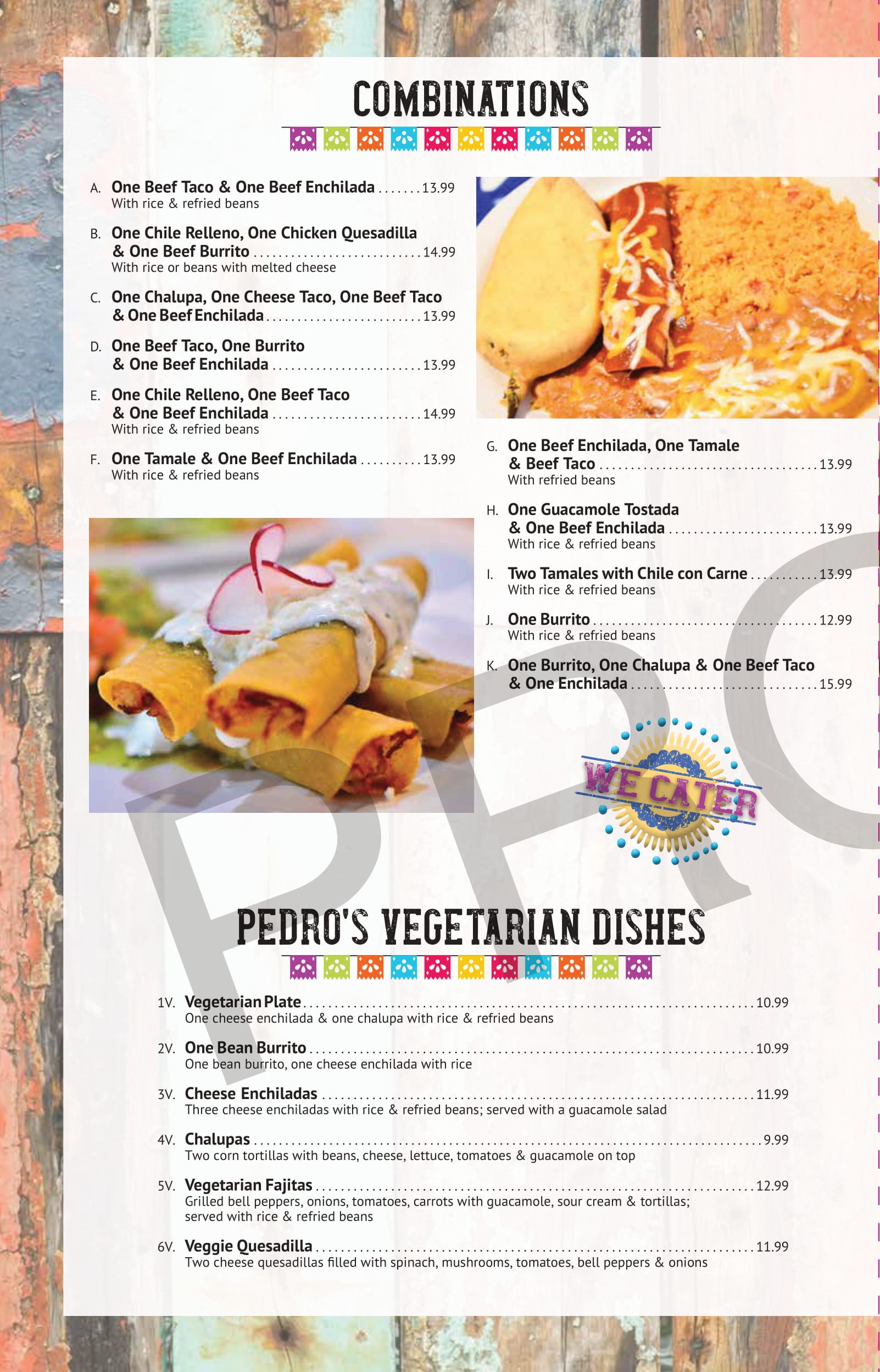 MENU – Pedros Tacos + Tequila Bar – HARAHAN