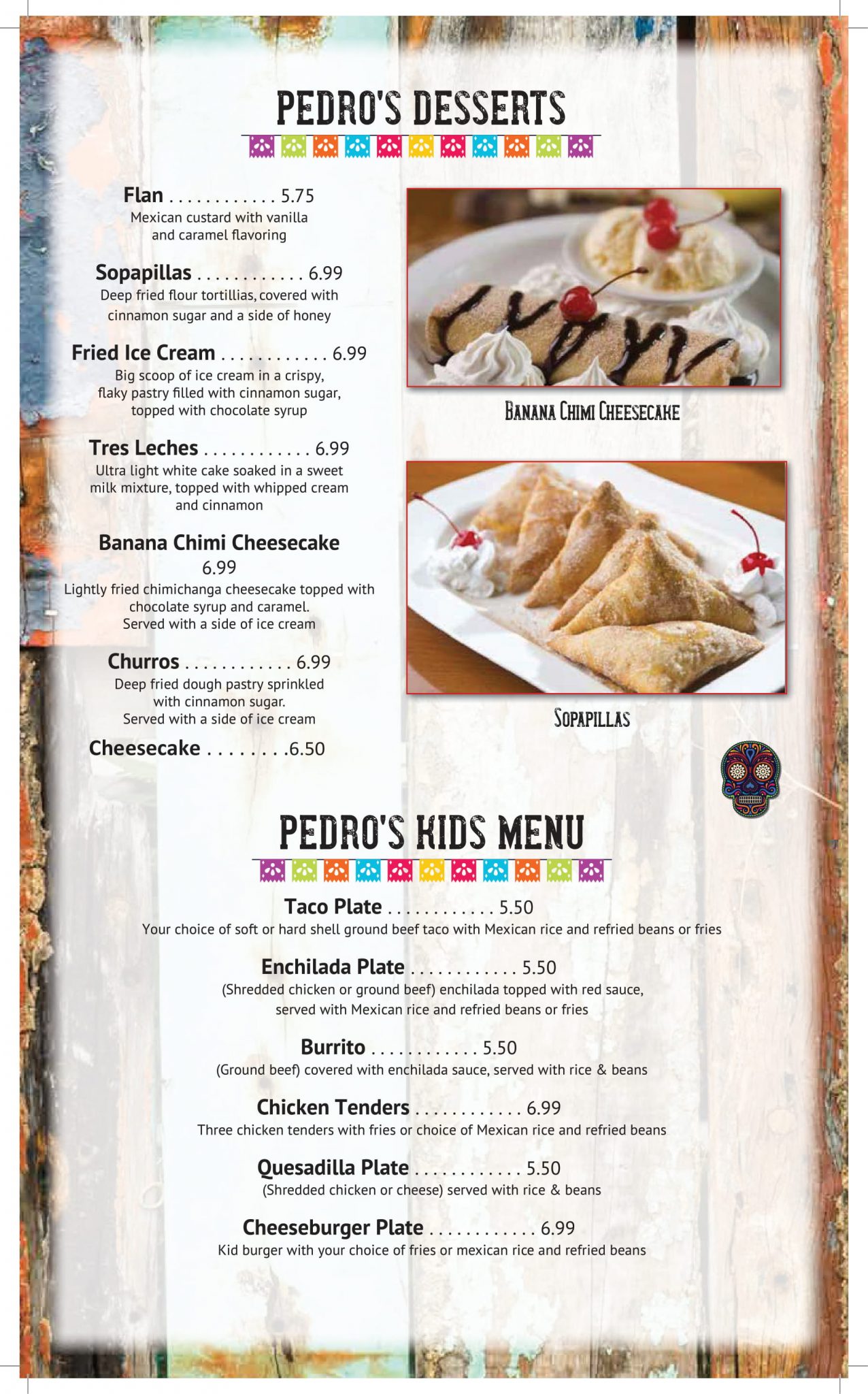 MENU – Pedros Tacos + Tequila Bar – HARAHAN