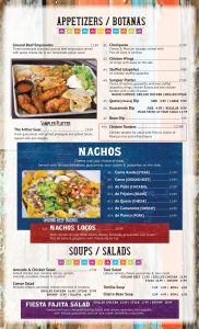 MENU – Pedros